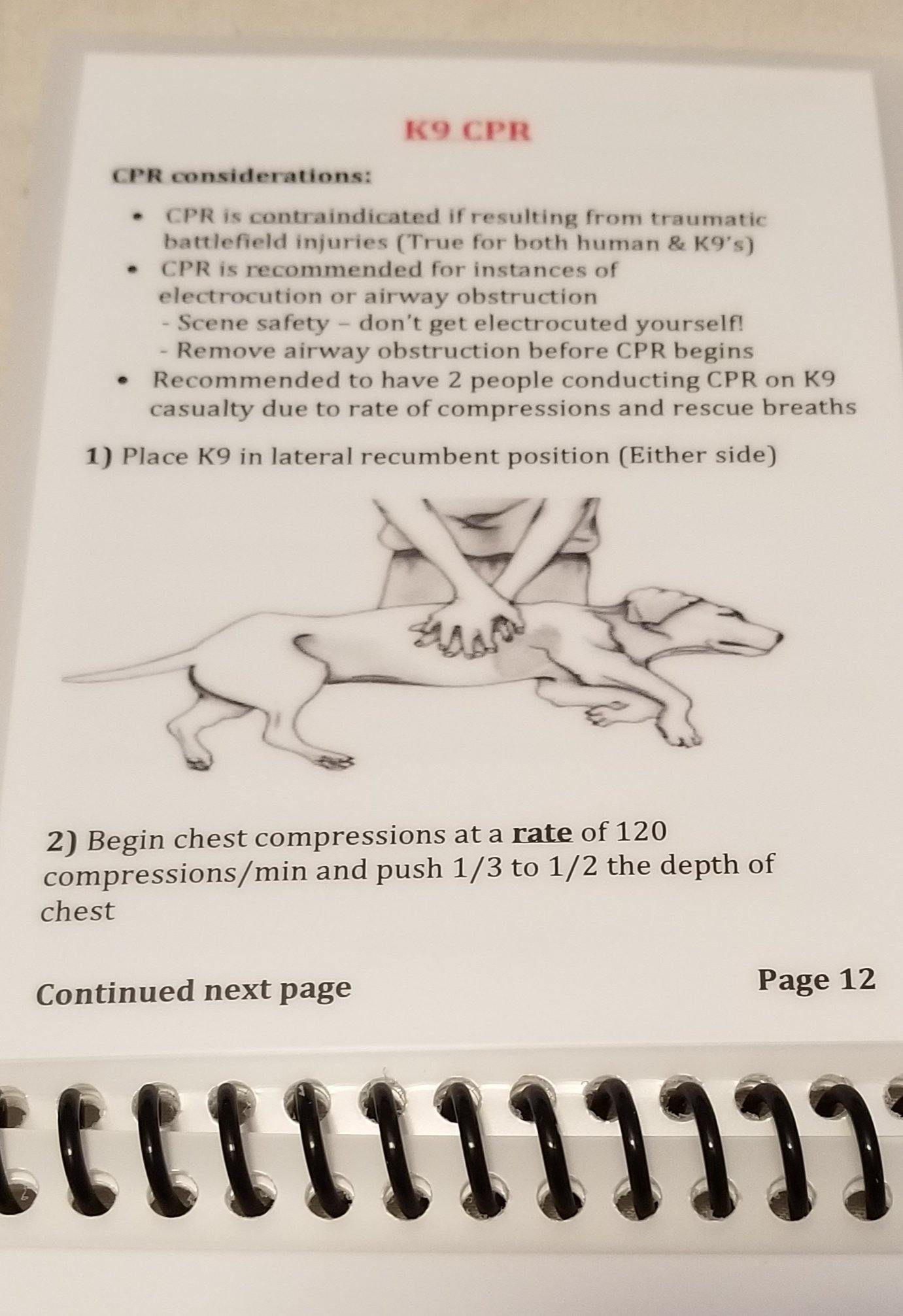 K9 Quick Reference Guide – Triad Medical Training